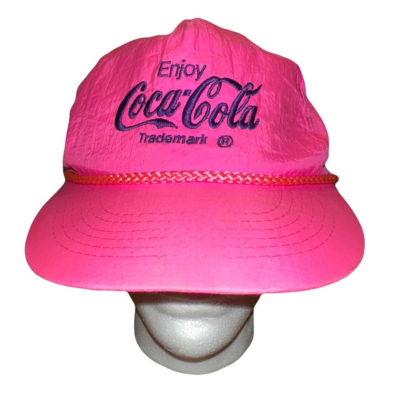Coca Cola | Accessories | Vintage Neon Pink Embroidered Coca Cola Hat ...